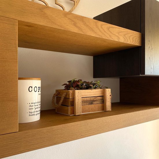 Bloembak Vimin Box Cassetta van natuurlijk hout met touwgrepen ...