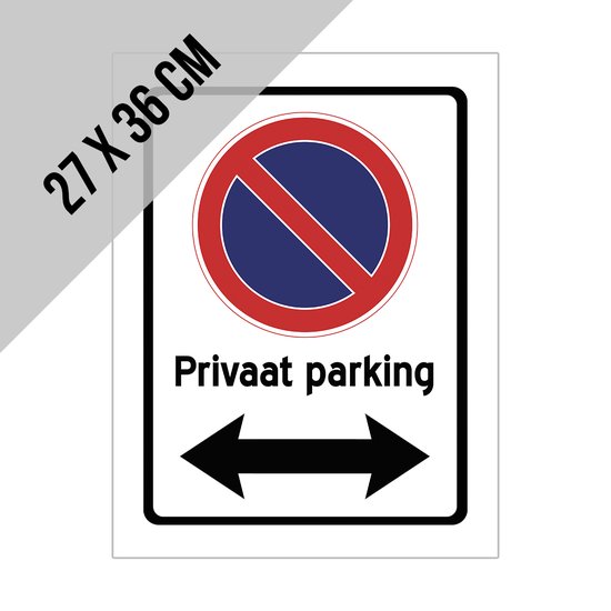 Pictogram/ bord | Parkeren verboden - met pijlen links/ rechts ...