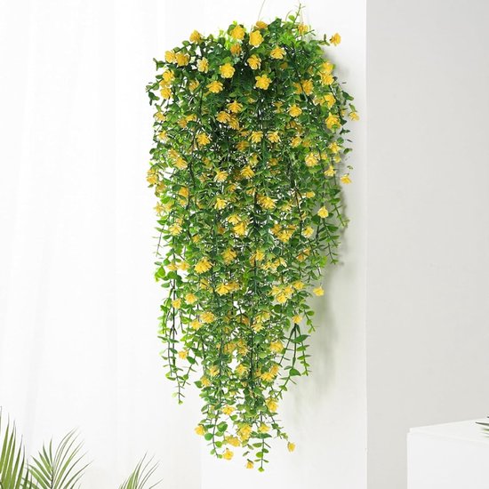 Boncy® Premium Kunstplant - 3 Stuks - Hangplant Geel/Groen Kunstplanten ...
