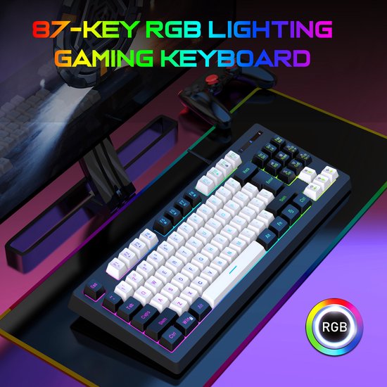 MCBOSON-G69 wired gaming keyboard-Mechanisch gamingtoetsenbord-Mechanical RGB... | bol