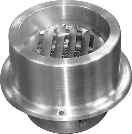 Rond rooster met lamellen Ø125 mm | RVS | AIRACE | bol