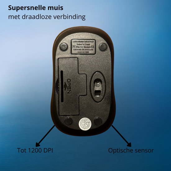Multibox MB-05 - Draadloze Muis Laptop - Muis Draadloos - Zwart | bol