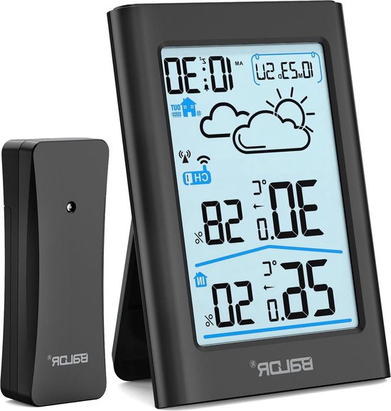 Weather Station - Wireless Outdoor Sensor Digital DCF Radio Clock ...
