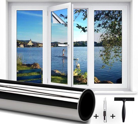 Spiegelfolie - inkijkbescherming - uv-bescherming - zonwerende folie ...