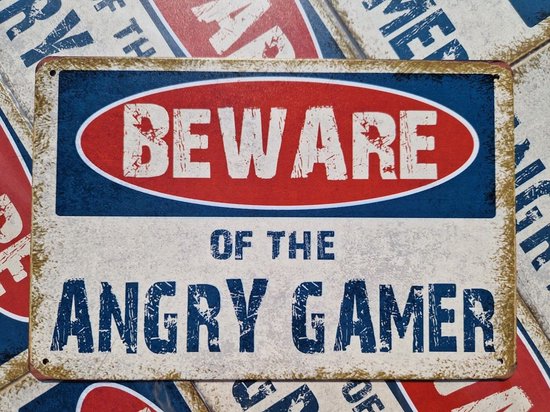 Beware of the angry gamer | metalen wandbord | 20x30cm | Gamer ...