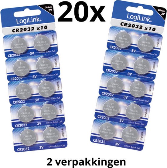 Lithium CR2032 - batterijen CR2032 - 3V knoopcel batterij - 2x10 stuks | bol