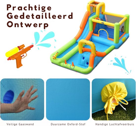 COSTWAY® Waterglijbanen XL - Springkussen - Springkussens - Waterslide ...