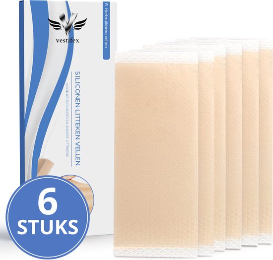 Vestifex® Siliconen Littekenvervager - 6 Stuks - Litteken Pleisters ...