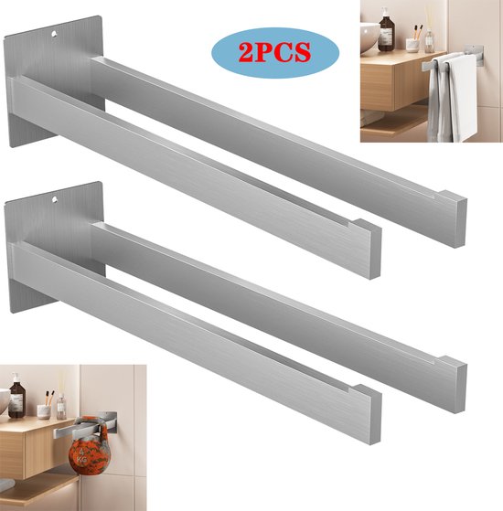 Auralum max Handdoekrek 40 cm - 2-armig Handdoekhouder - chroom ...