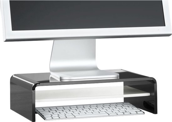 Monitorstandaard - met legbord - B 350 x D 230 x H 100 mm - acryl | bol