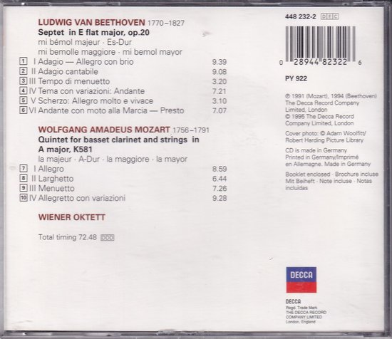 Clarinet Quintet, Septet - Wolfgang Amadeus Mozart, Ludwig van Beethoven - Wiener... | bol