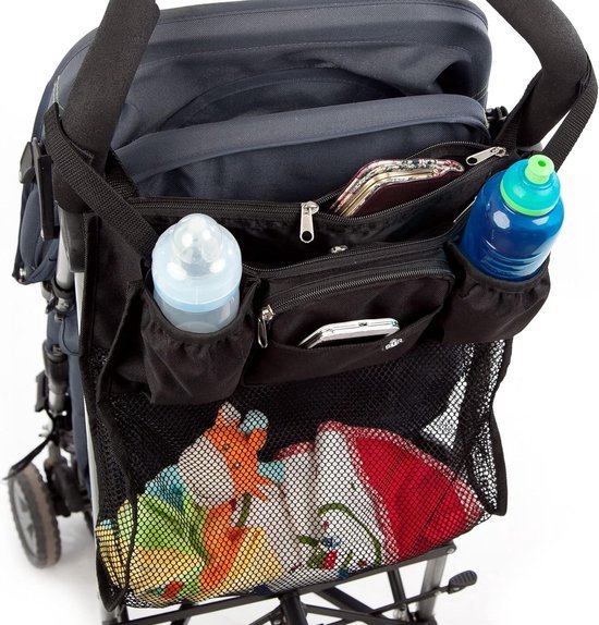 Universele Buggy Organiser met Winkelnet en Waterbestendige Opbergtas ...