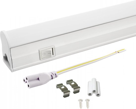 T5 LED lamp - 60cm - 9W - Warm wit - Met schakelaar - Koppelbaar | bol