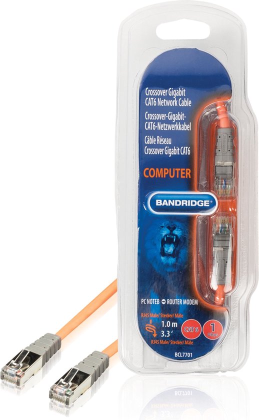 Crossover CAT6 Network Cable 1.0 m | bol