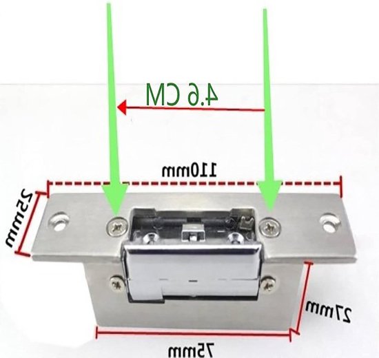 12V elektrisch slot smalle deur - keukendeur elektrisch sluitslot ...