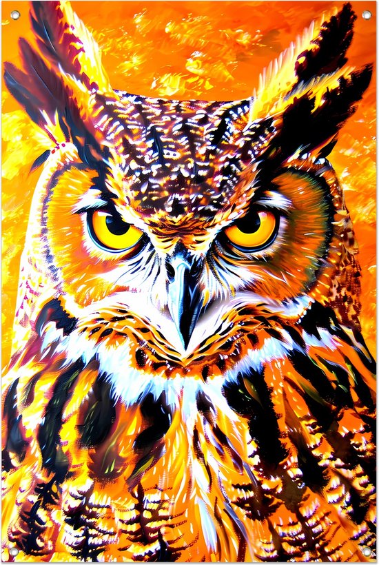 Uil posters - Dieren posters - Tuinposter Kleuren - Poster buiten ...