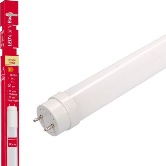 LED's Light Universele TL buis LED 60 cm met starter - Warm wit licht ...