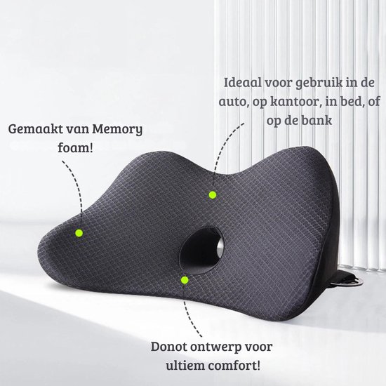Rugkussen Onderrug - Rugsteun Auto - Lendensteun in Bed - Voor Op De ...