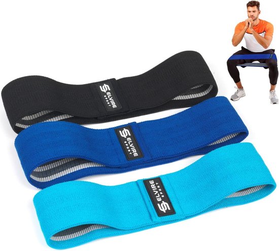 Resistance Band Set (Set van 3): Stof Weerstandsbanden Set voor Billen ...