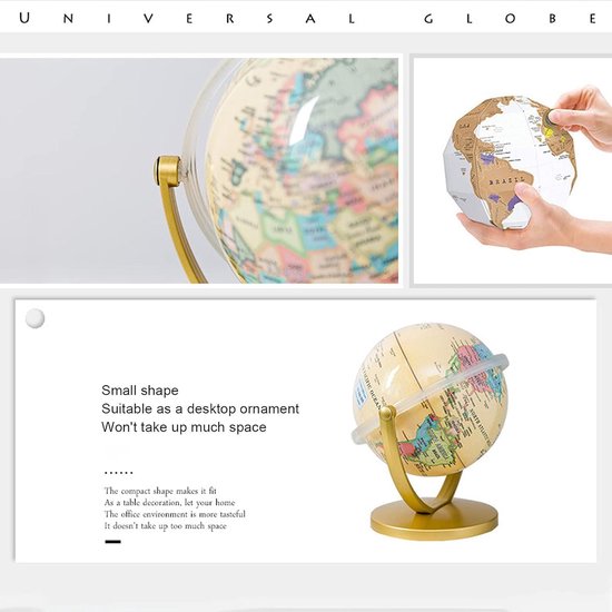 Educatieve Kids Wereldbol - Mini Wereldkaart Globe Vintage Bruin ...