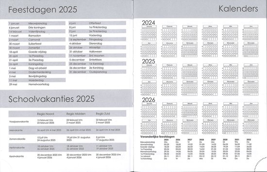 MGPcards - Groot letter A5+ Agenda 2025 - Weekoverzicht - 1 week op 2 ...