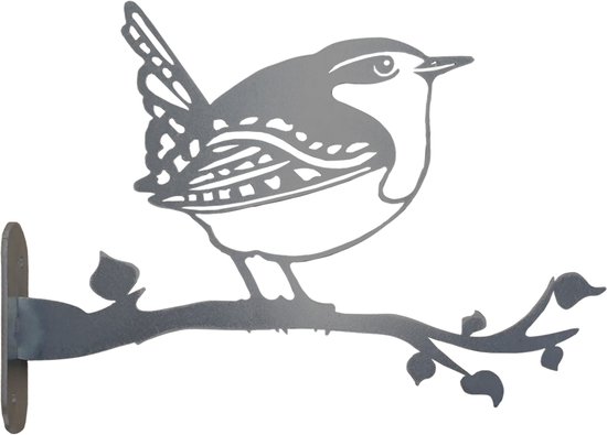 Capra Design | Winterkoninkje op tak | Roestkleurig | Cortenstaal | Wanddecoratie |... | bol