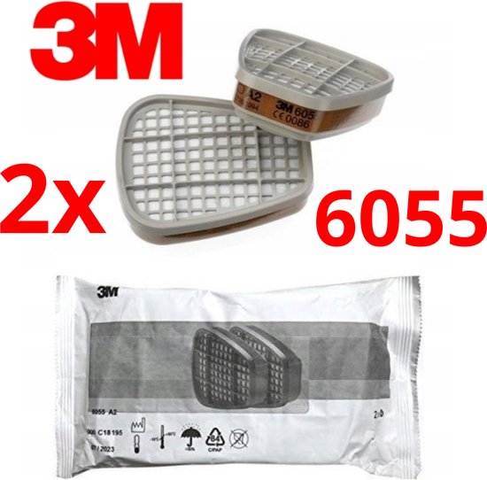 3M 6055 A2 origineel, Gas- en Dampfilter, beschermt je tegen organische ...