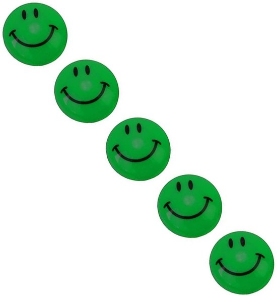 Smiley Koelkast magneten - 5 stuks - groen | bol