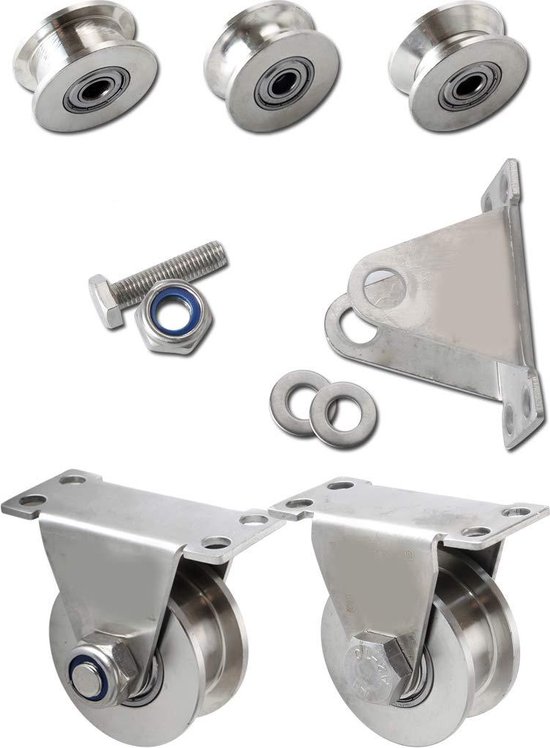 2 inch schuifpoort roller wiellagers roestvrij staal - heavy duty ...