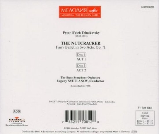 Tchaikovsky: The Nutcracker, Evgeny Svetlanov | Muziek | bol