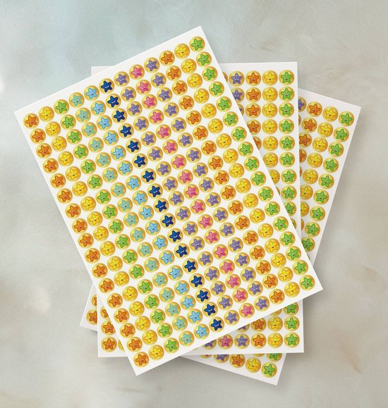 Beloningsstickers Gezellige Smiley Sterren - 1104 Stickers - Stickers ...