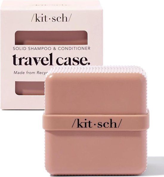 Kitsch Bottle Free Beauty Travel Case - zeepdoosje voor 2 shampoo ...