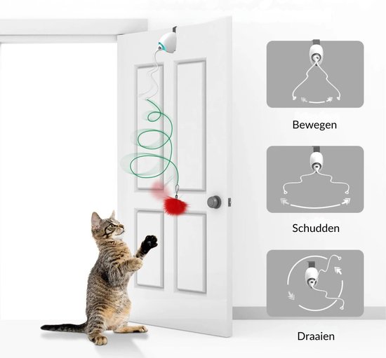 Elektrisch Kat Speelgoed Touw | Automatische Teaser met Opknoping Deur ...