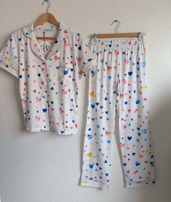 Dames 2- Delige -Pyjama- Luxe Pyjamaset- Nachtkleding- Homewear- Katoen ...