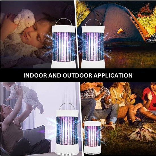 Muggenlamp - Insectenlamp - UV - Ophangbaar & USB Oplaadbaar 2000mAh ...