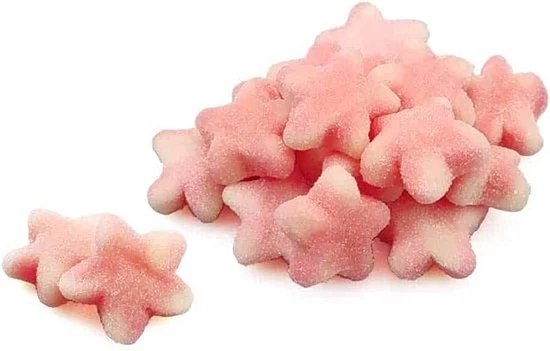 roze gesuikerde snoep sterren voor geboorte, babyshower, doop 500 gram ...