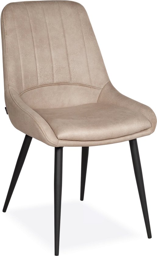 Eetkamerstoel Kate - Zorro Sand - Stof - Naturel - Modern ...