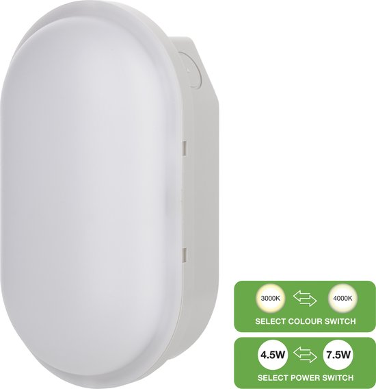 Bailey LED Bulkhead Switch 4.5W-7.5W 420lm-750lm Instelbare lichtkleur ...