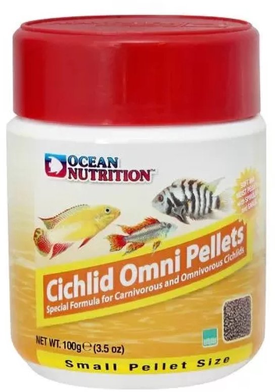 Ocean nutrition cichlid omni pellets small 100g | bol