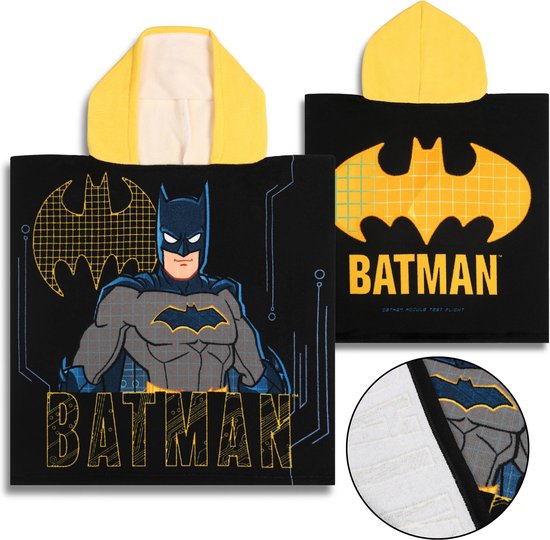 Batman Kinderhanddoek, badhanddoek Poncho met Capuchon voor Jongens ...