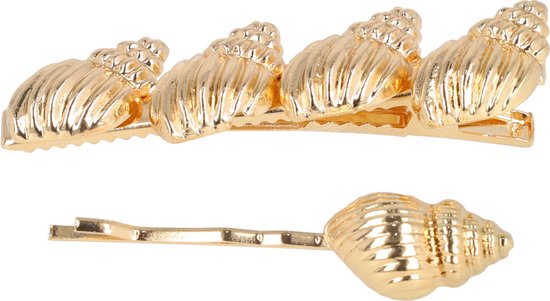 Haarsoires Haarspeld Duckklem & Schuifspeldje 6cm – Schelpen – Metaal ...