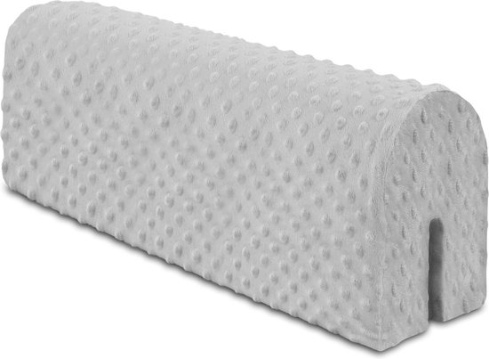70 cm Bed Edge Protection for Children's Beds - Minky Light Grey - Co ...