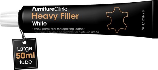 Furniture Clinic Leerplamuur - Leervuller voor gaten & scheuren - Wit ...