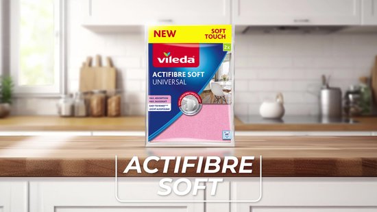 Vileda Actifibre Soft Universal reinigingsdoek - Set van 2 ...