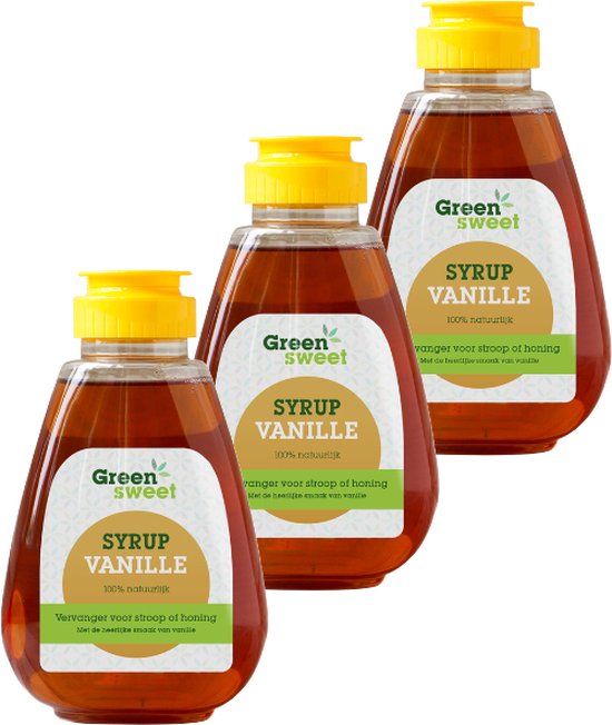 Green Sweet | Syrup | Vanille | 3 stuks | 3 x 450g | bol