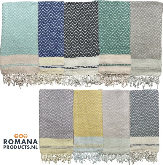 Romana Products Waves Hamamdoek - Baddoek - Strandlaken - Saunalaken ...