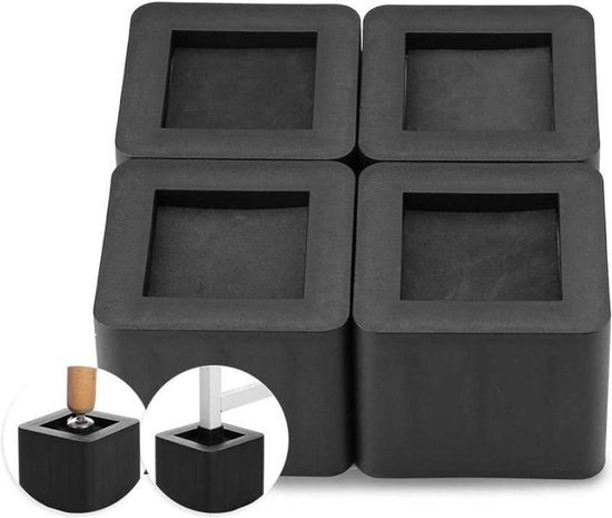Verstelbare meubelpootverhogers - 4 stuks/set - bedverhoger voor opslag ...