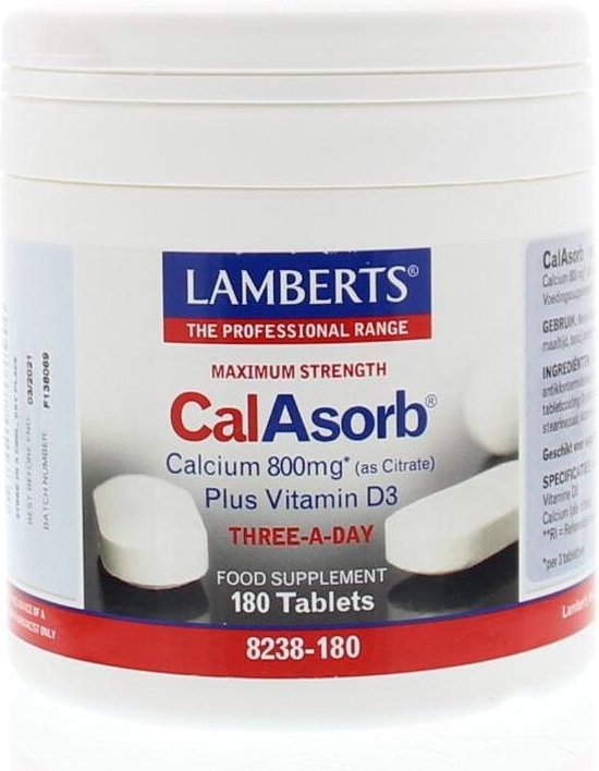 Lamberts Calabsorb 800mg - 180 Tabletten- Mineralen | bol.com