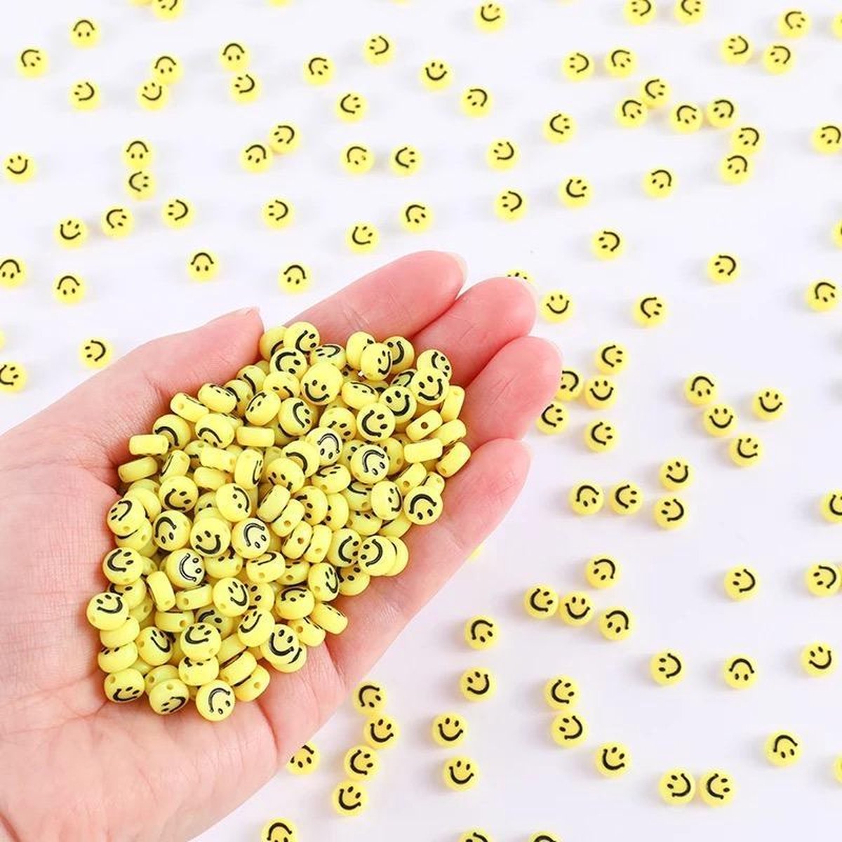 JOMAE - Smiley kralen - 7mm - Smiley kralen gekleurd - Sieraden maken ...