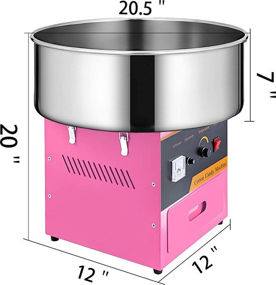Professionale Suikerspin Machine Roze - Cotton Candy ...
